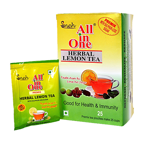 Buy All in One Green Tea Premix - Herbal & Sugarless For Obesity, Lemon ...