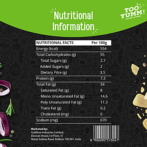 Buy Too Yumm! Potato Chips - American Style Cream & Onion Online at ...