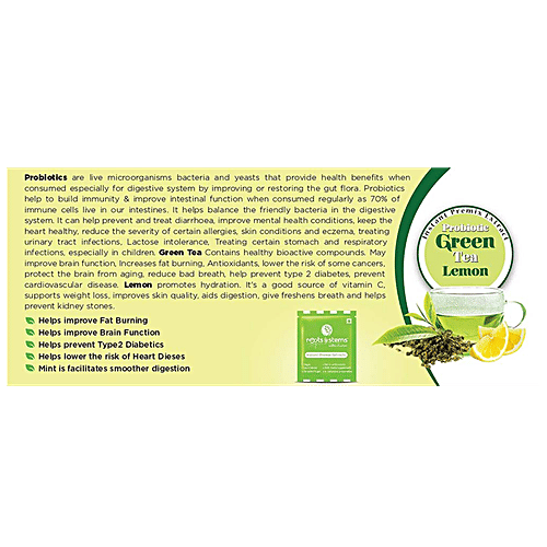Buy ROOTS & STEMS Green Tea - Probiotic Premix, Lemon Online at Best ...