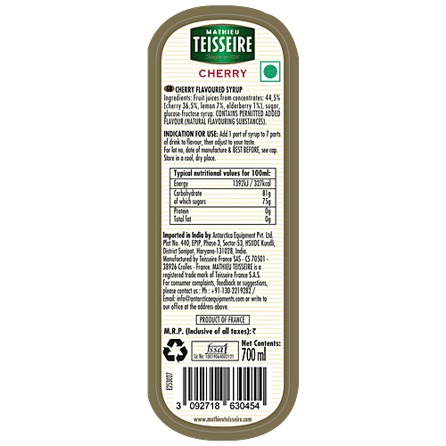 Buy Mathieu Teisseire Cherry Syrup Online at Best Price of Rs 750 ...