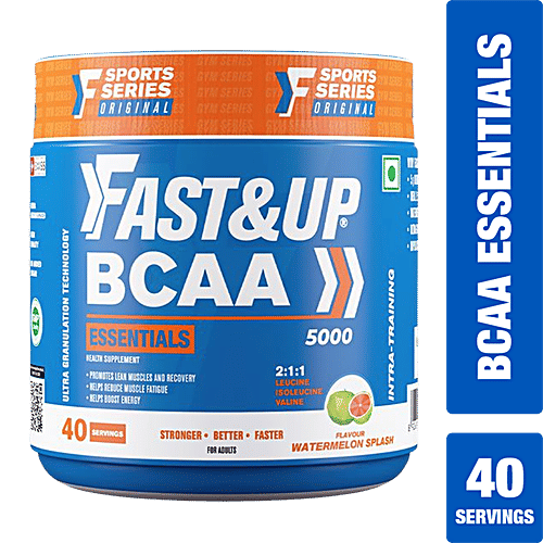 Buy Fast&Up BCAA Essentials Pre/Post & Infra Workout Supplement - Watermelon Flavour Online at ...