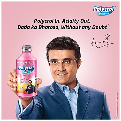 Buy Polycrol Antacid Gel Mint - Xpress Relief Sugar Free Online at Best ...