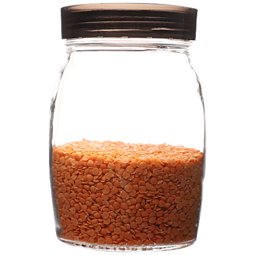 Buy Deli Storage Glass Jar - With Plastic Brown Lid Online at Best ...