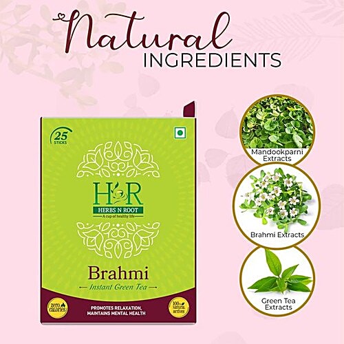 Buy Herbs N Root Brahmi Instant Green Tea - Mango Flavour, Promotes ...