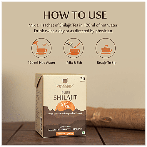 Buy Upakarma Pure Shilajit Tea - With Stevia & Ashwagandha Extract ...