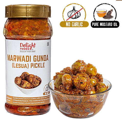 Buy Delight Foods Marwari Gunda Lesua Achaar - Pure Mustard Oil Used ...