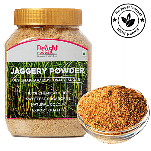 Buy Delight Foods Pure Jaggery Powder - No Added Preservatives/Sugar ...