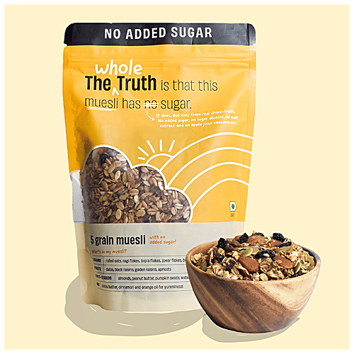 Buy The Whole Truth Breakfast 5 Grain Muesli - No Added Sugar Online at ...