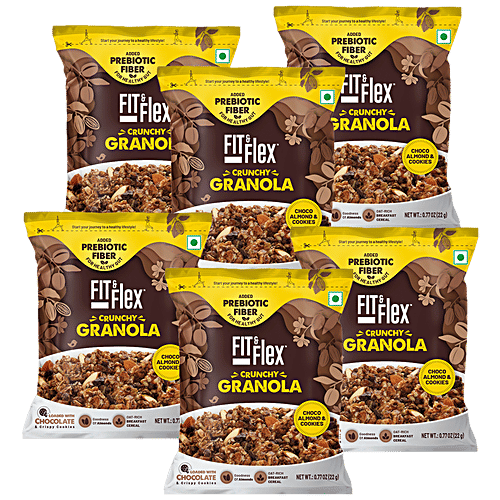 Buy Fit & Flex Crunchy Granola - Choco Almond & Cookies, Prebiotic ...