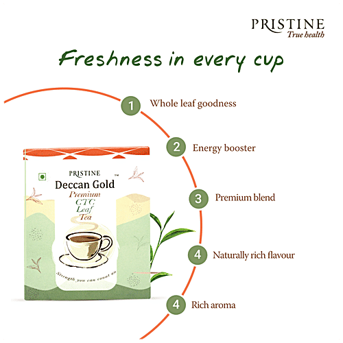 Buy PRISTINE Deccan Gold Premium CTC Leaf Tea Online at Best Price of ...