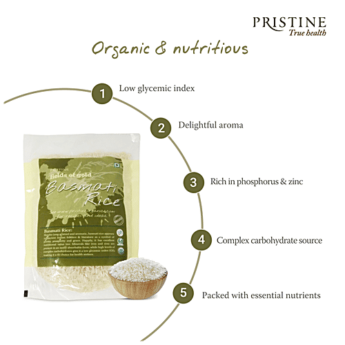Buy PRISTINE Fields Of Gold Organic Basmati Rice Online at Best Price ...