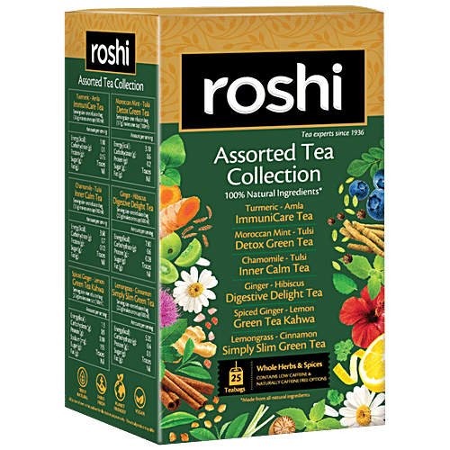 Buy Roshi Assorted Tea Bags - Sampler Trial Pack With 6 Exotic Flavors ...