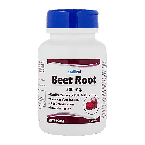 Buy Healthvit Beet Root 500 mg Capsules - For Immunity Booster Online ...