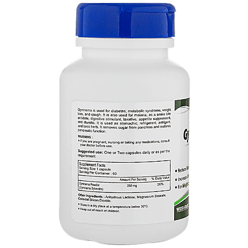 Buy Healthvit Gymnema 250 mg Capsules - Reduce Blood Sugar Levels ...