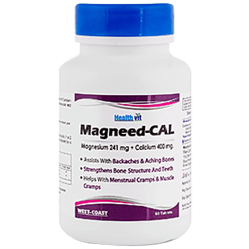 Buy Healthvit Magneed-Cal Magnesium 241 mg + Calcium 400 mg Tablets ...