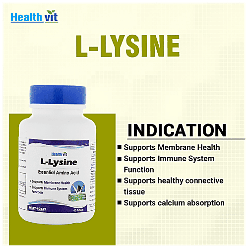 Buy Healthvit L-Lysine Tablet - Supports Immune System Functions ...