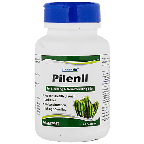Buy Healthvit Pilenil Capsules - For Bleeding & Non-bleeding Piles ...