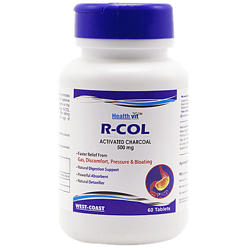 Buy Healthvit R-Col Activated Charcoal 500 mg Tablets - Natural ...