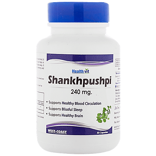 Buy Healthvit Shankhpushpi Pure Extract 240 mg Capsules - Healthy Blood ...