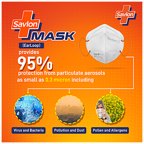 Buy Savlon Face Mask - FFP2 S With 95 % Protection From Particles & 5 ...