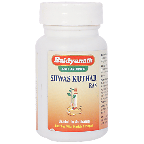 Buy Baidyanath Shwas Kuthar Ras Tablet - Useful In Respiratory ...