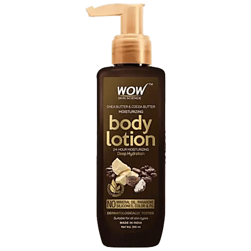 Buy Wow Skin Science Shea Butter & Cocoa Butter Moisturizing Body Lotion - Deep Hydration Online ...