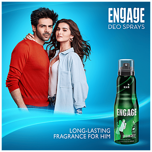 Buy Engage Deodorant For Men - Ocean Zest, Citrus & Aquatic, Skin ...