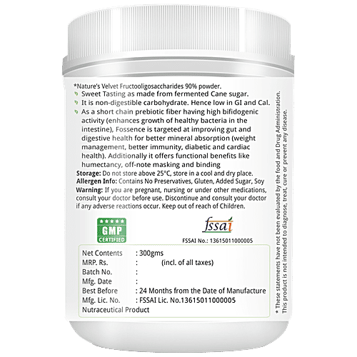 Buy Natures Velvet FOS (Fructooligosaccharides) Powder - Sugar ...