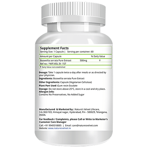 Buy Natures Velvet Herbal Joint Support Capsules - For Rheumatic ...