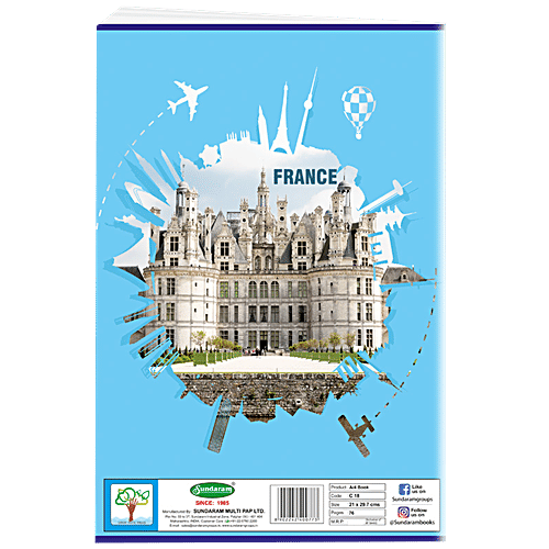 Buy Sundaram Notebook - A4, Long, Single Line, 76 Pages, Assorted ...