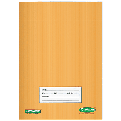 Buy Sundaram Winner King Note Book (One Line) - 172 Pages, Size (cm ...