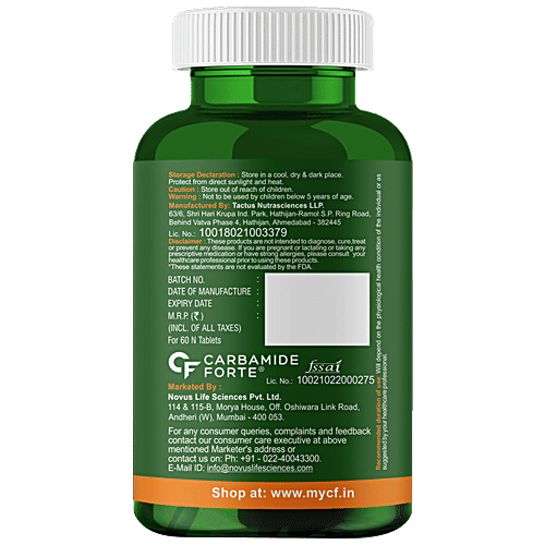 Buy Carbamide Forte Plant-Based Multivitamin Tablets - With 81 ...