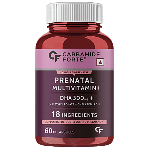 Buy Carbamide Forte Prenatal Multivitamin + DHA 300mg Softgel Capsules ...