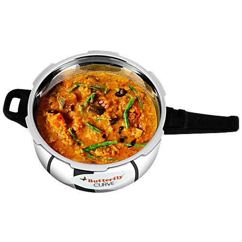 Buy Butterfly Curve Stainless Steel Pressure Cooker - With Outer Lid ...