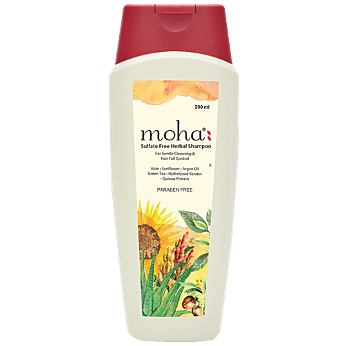 Buy Moha Sulfate Free Herbal Shampoo - For Gentle Cleansing & Hair Fall Control Online at Best ...
