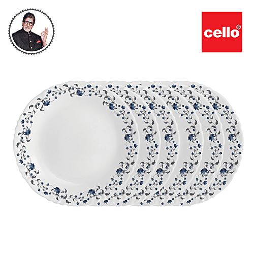 Buy Cello Opalware Dinner Plates - Vinea, Dia-11 Inches Online at Best ...