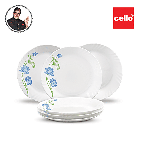 Buy Cello Opalware Dinner Plates - Neelkamal, Dia-11 Inches Online at ...