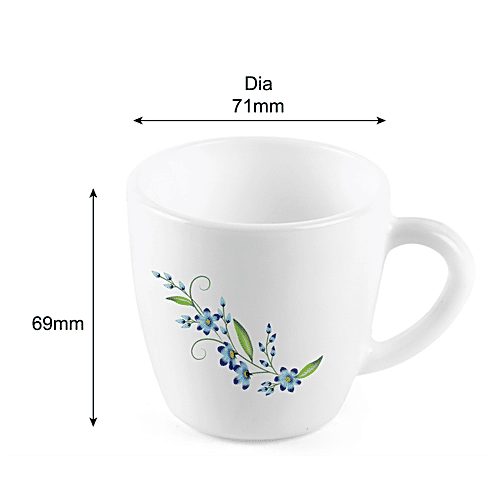 Buy Cello Opalware Coffee/Tea Mug - Medium, Blue Creeper Online at Best ...
