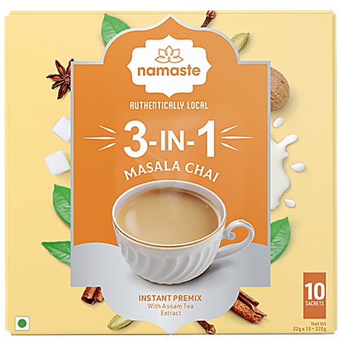Buy NAMASTE CHAI 3-In-1 Instant Tea Premix - Masala Chai, Assam Tea ...