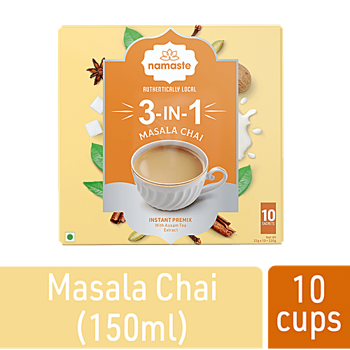 Buy Namaste Chai 3-In-1 Instant Tea Premix - Masala Chai, Assam Tea ...