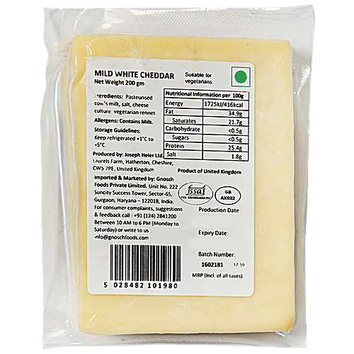 Buy Joseph Heler White Cheddar Cheese Portion Cheddar Online at Best ...