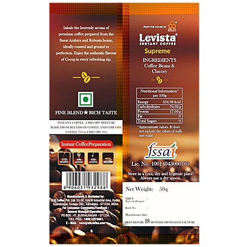 Buy Levista Instant Coffee - Supreme Online at Best Price of Rs 86 - bigbasket