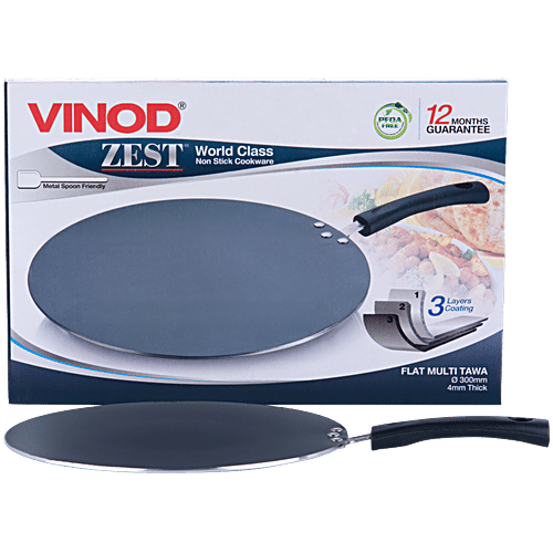 Buy Vinod Zest Aluminium Non-Stick Concave/Chapati Tawa - 3 Layer ...