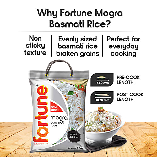 Buy Fortune Mogra Basmati Rice - Pure & Delicious Online at Best Price ...