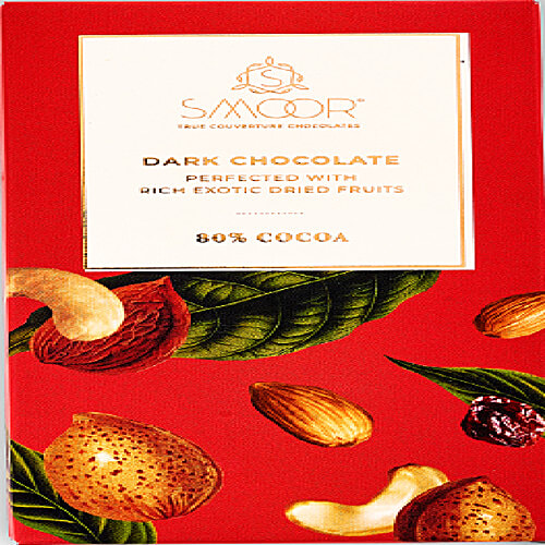 Buy Smoor Dark Chocolate Bar - With Dried Fruits, Rich In Antioxidants ...