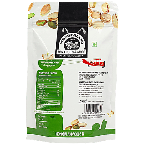 Buy WONDERLAND FOODS Roasted & Salted Pistachios - Rich In Protein & Nutrients Online at Best ...
