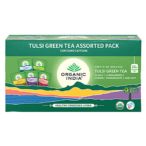 Buy Organic India Tulsi Green Tea Assorted Pack Online at Best Price of ...