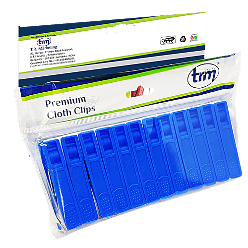 Buy Trm Premium Plastic Hanging Cloth Drying Clips - 2mm, Blue Online ...