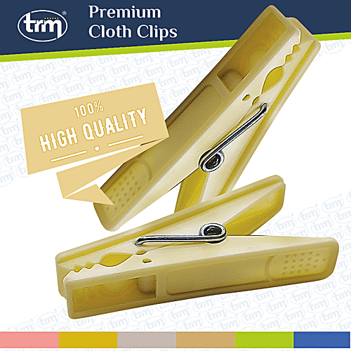 Buy Trm Premium Plastic Hanging Cloth Drying Clips - 2mm, White Online ...