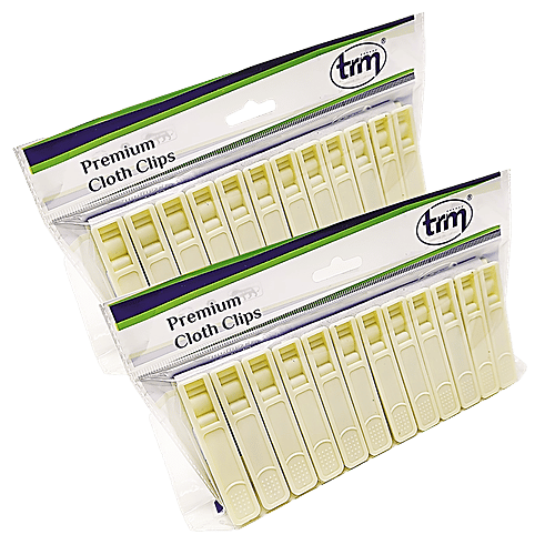 Buy Trm Premium Plastic Hanging Cloth Drying Clips - 2mm, White Online ...